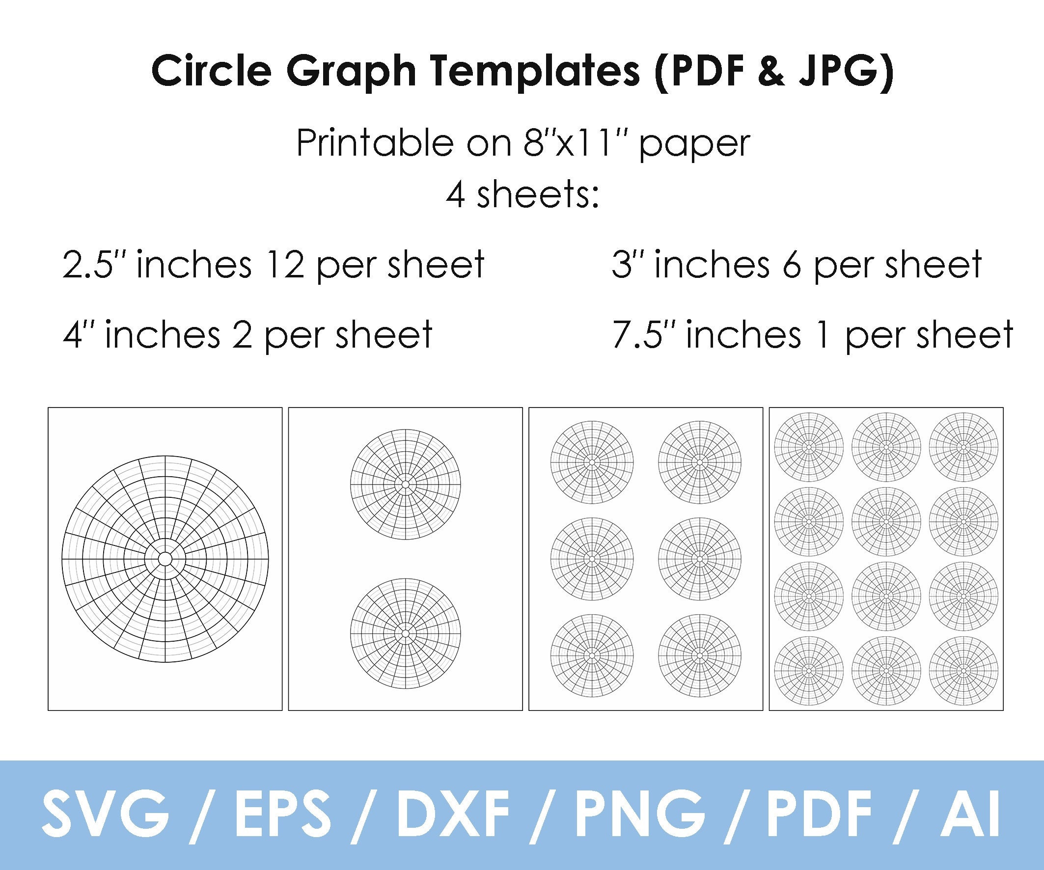 Circle Graph Template: Bead Pattern Paper (digital Download) - Etsy