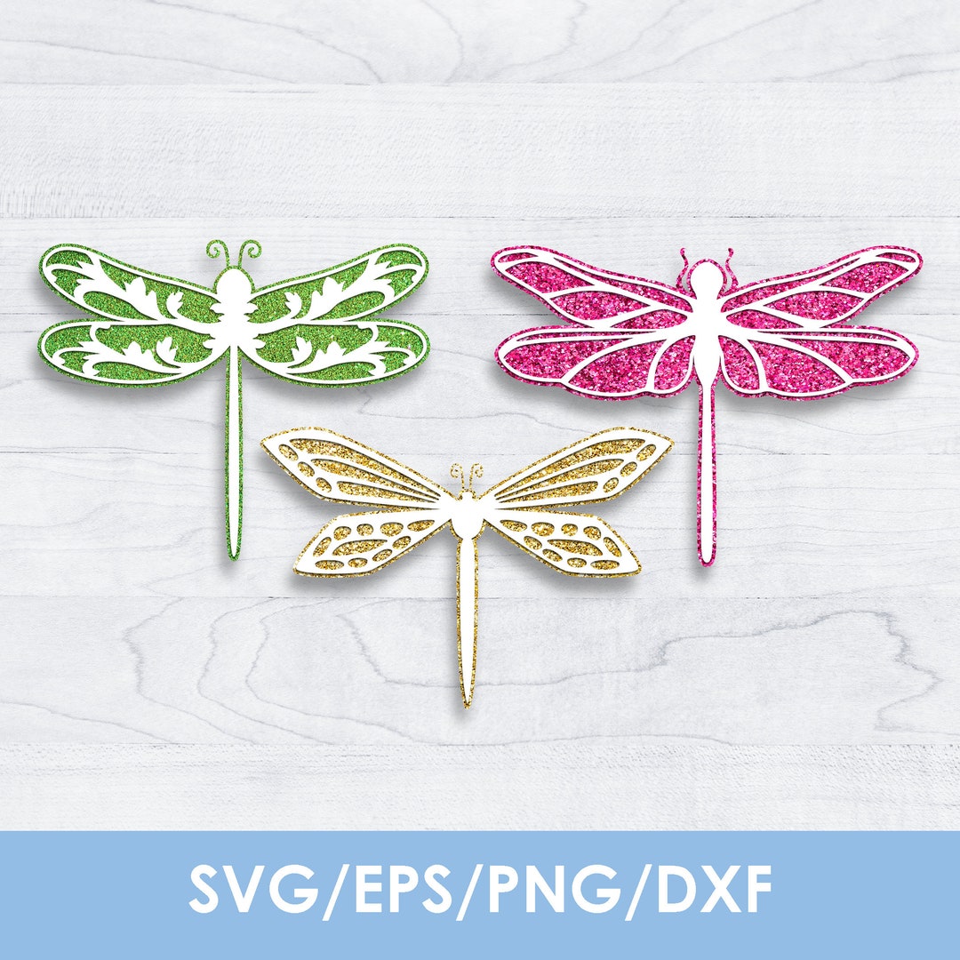 3D Layered Dragonfly Svg, BUNDLE, Paper Cutting, Dragonflies, Png ...