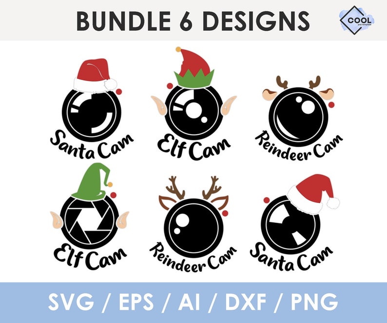 Santa Cam SVG, Elf Watch Svg, Christmas Decoration Ornament Svg, Santa ...