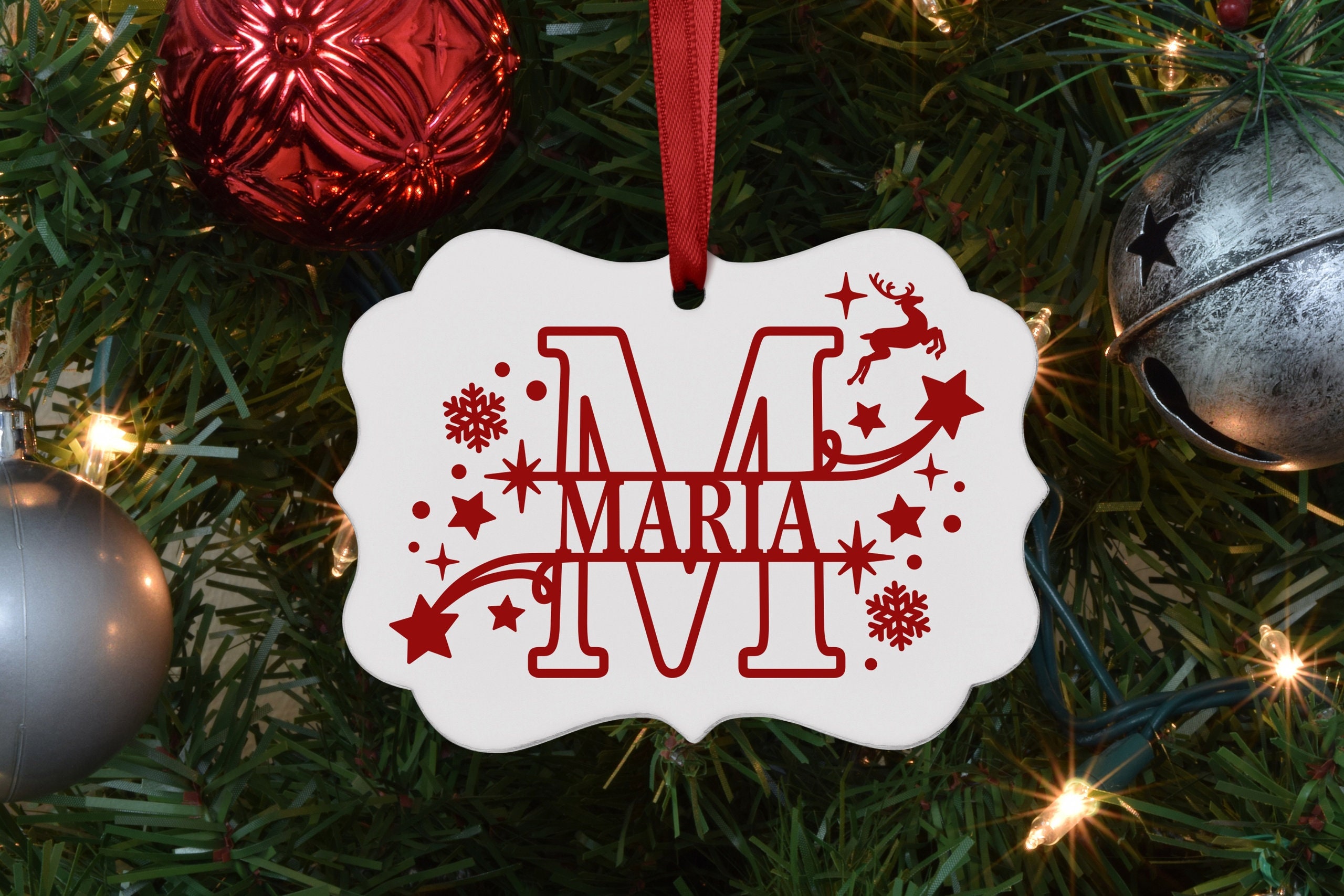 Christmas Monogram SVG Christmas Split Letters Svg Holiday - Etsy