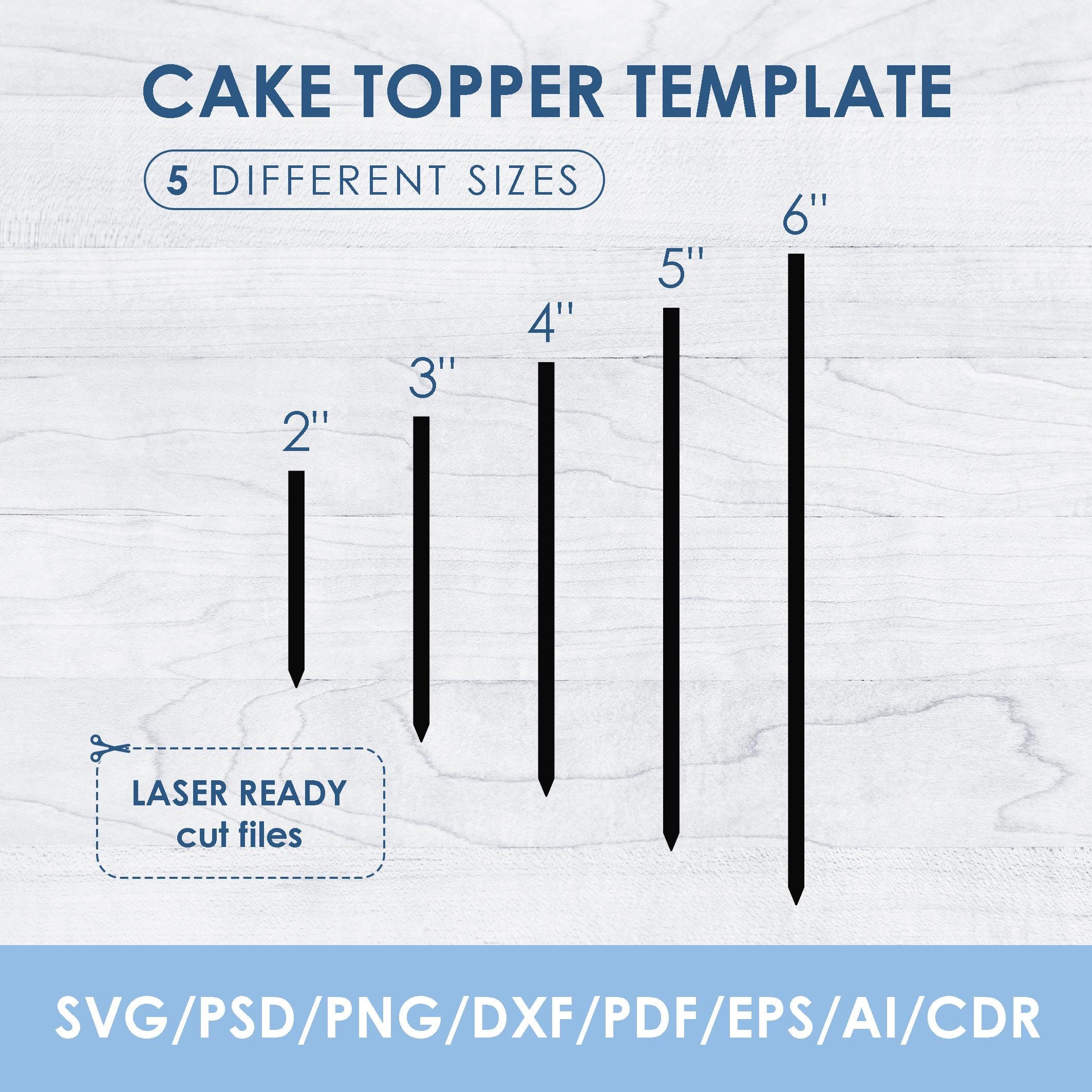 Cake Topper Base Template, Svg, Bundle, Laser Cut Files, DIY, Cricut ...
