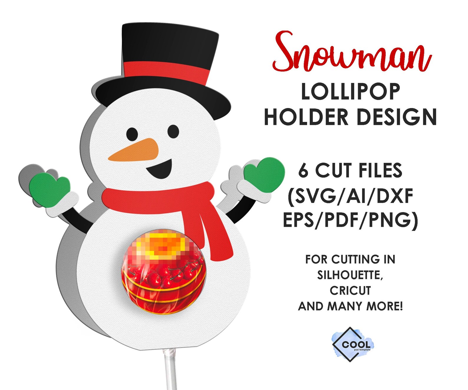 Snowman Lollipop Holder and Little Candy Holder Svg DIY - Etsy