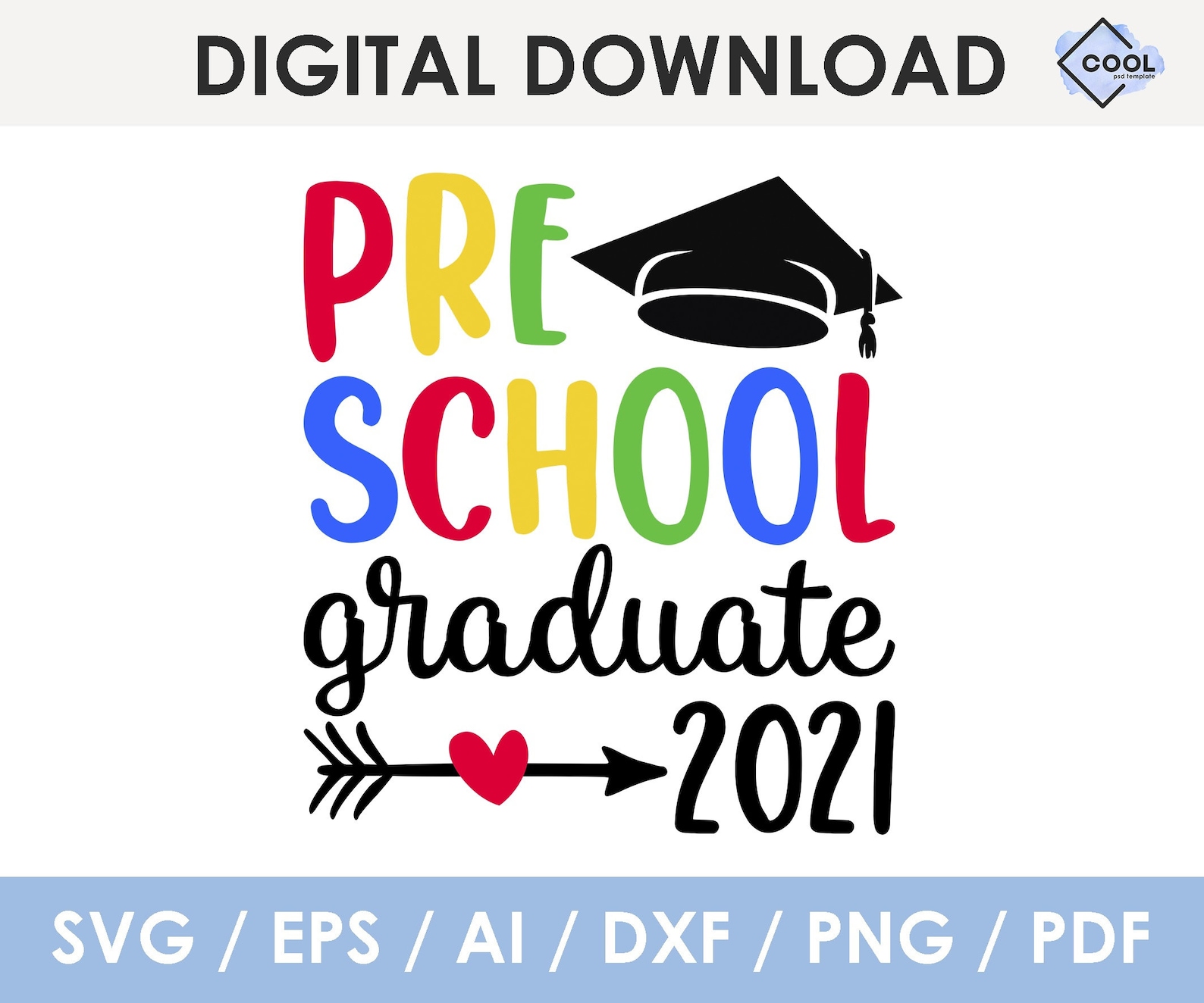 Preschool graduation svg preschool graduate 2021 svg Cricut | Etsy