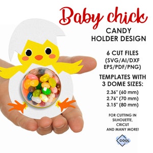 Chick Candy Holder Svg, Easter DOME Svg, Farm Theme, Party Favor ...