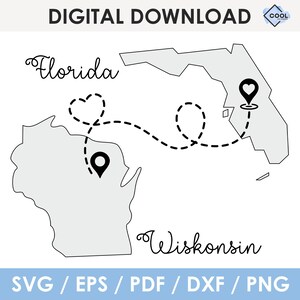 State to State Svg, BUNDLE, 50 States of USA Map Outline, DIY, Svg, Dxf ...