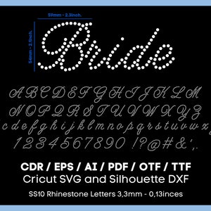 Rhinestone Letters Pattern, Full Alphabet, Cursive Wedding Font, 10ss ...
