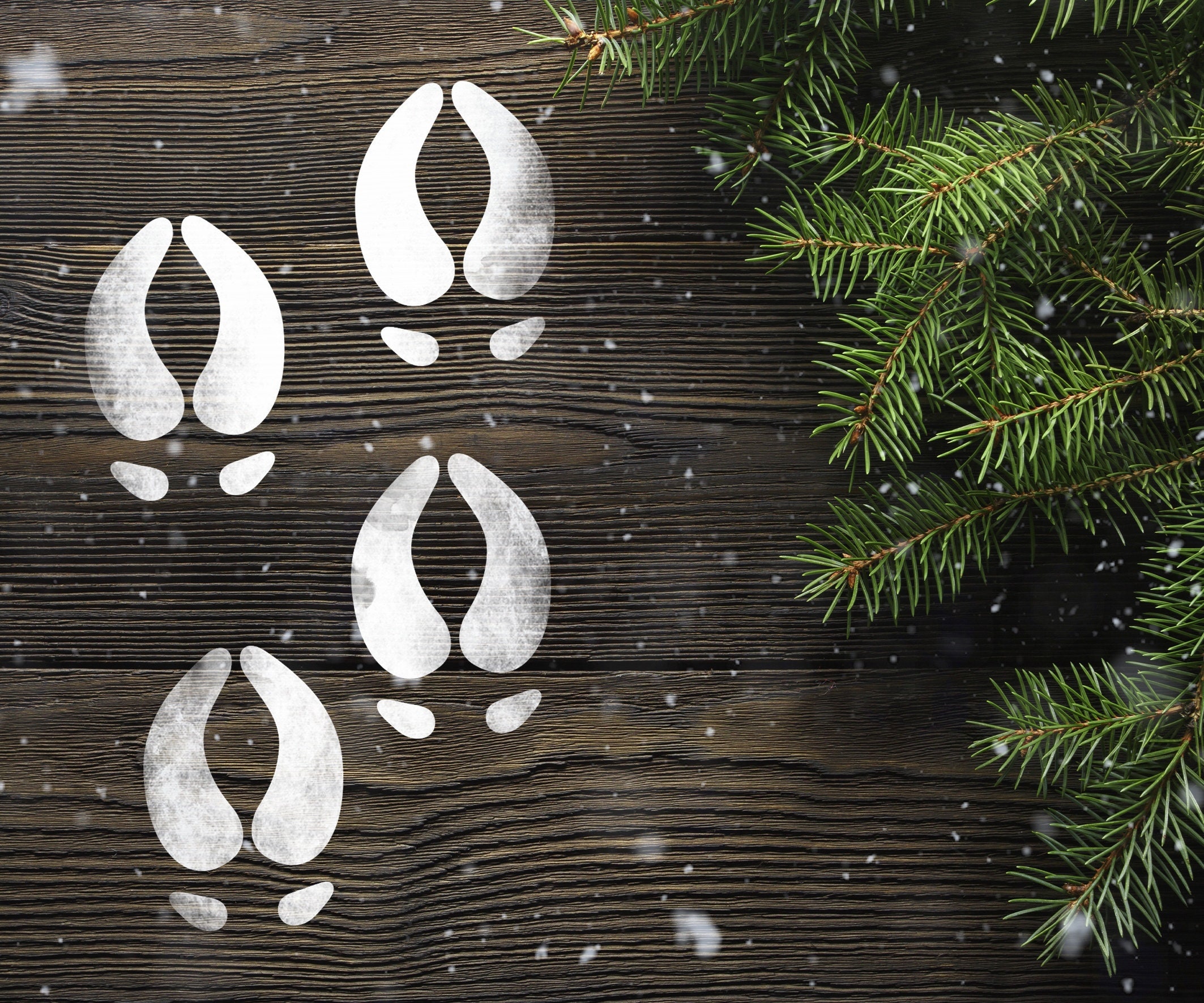 Santa footprint svg bundle christmas footsteps svg set elf | Etsy