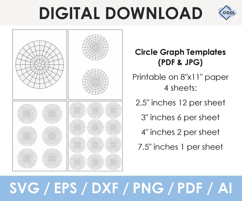 Circle Graph Template: Bead Pattern Paper (digital Download) - Etsy