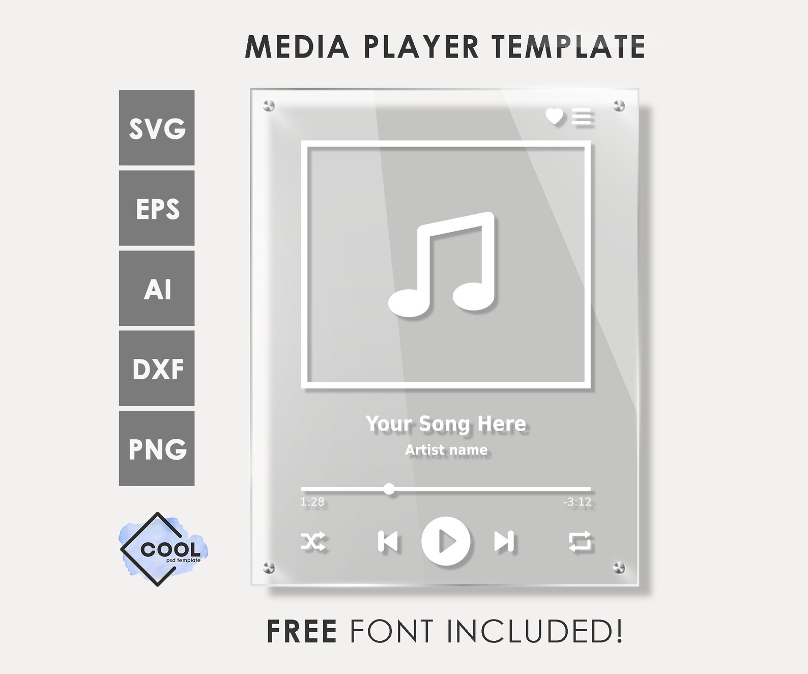 Audio Control Buttons Svg Music Player Svg Play Button Svg - Etsy Canada