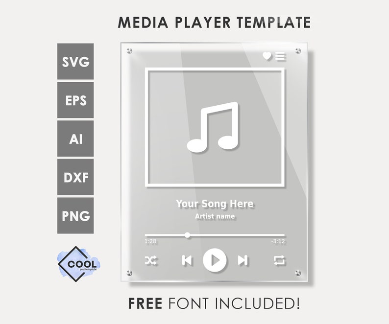 Audio control buttons svg music player svg play button svg | Etsy