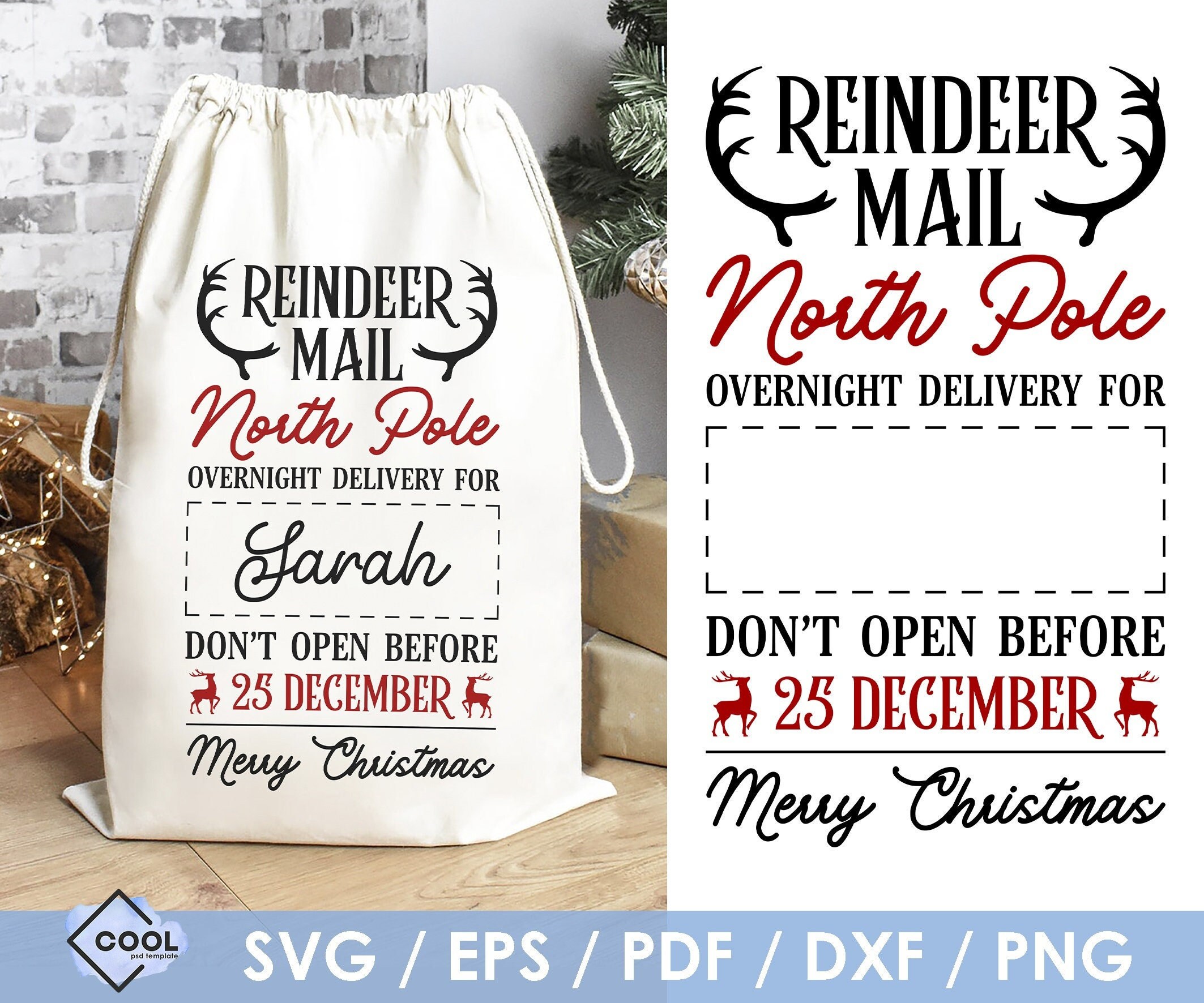 Santa Sack SVG Christmas Special Delivery Svg Christmas - Etsy