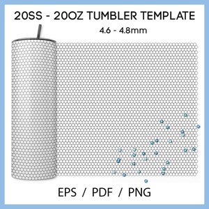 Rhinestone Template for 20oz Tumbler, 10ss, 12ss, 16ss, 20ss, BUNDLE ...