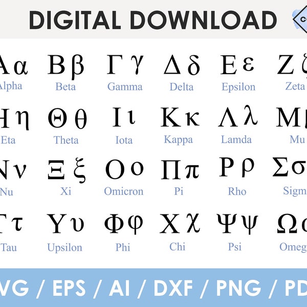 Greek Letters - Etsy