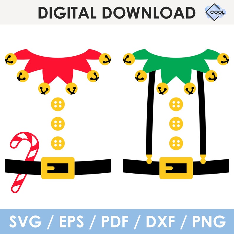 Svg Christmas Elf Costume, BUNDLE, Elf Shirt, PNG, Elf Suit Set, Cut ...