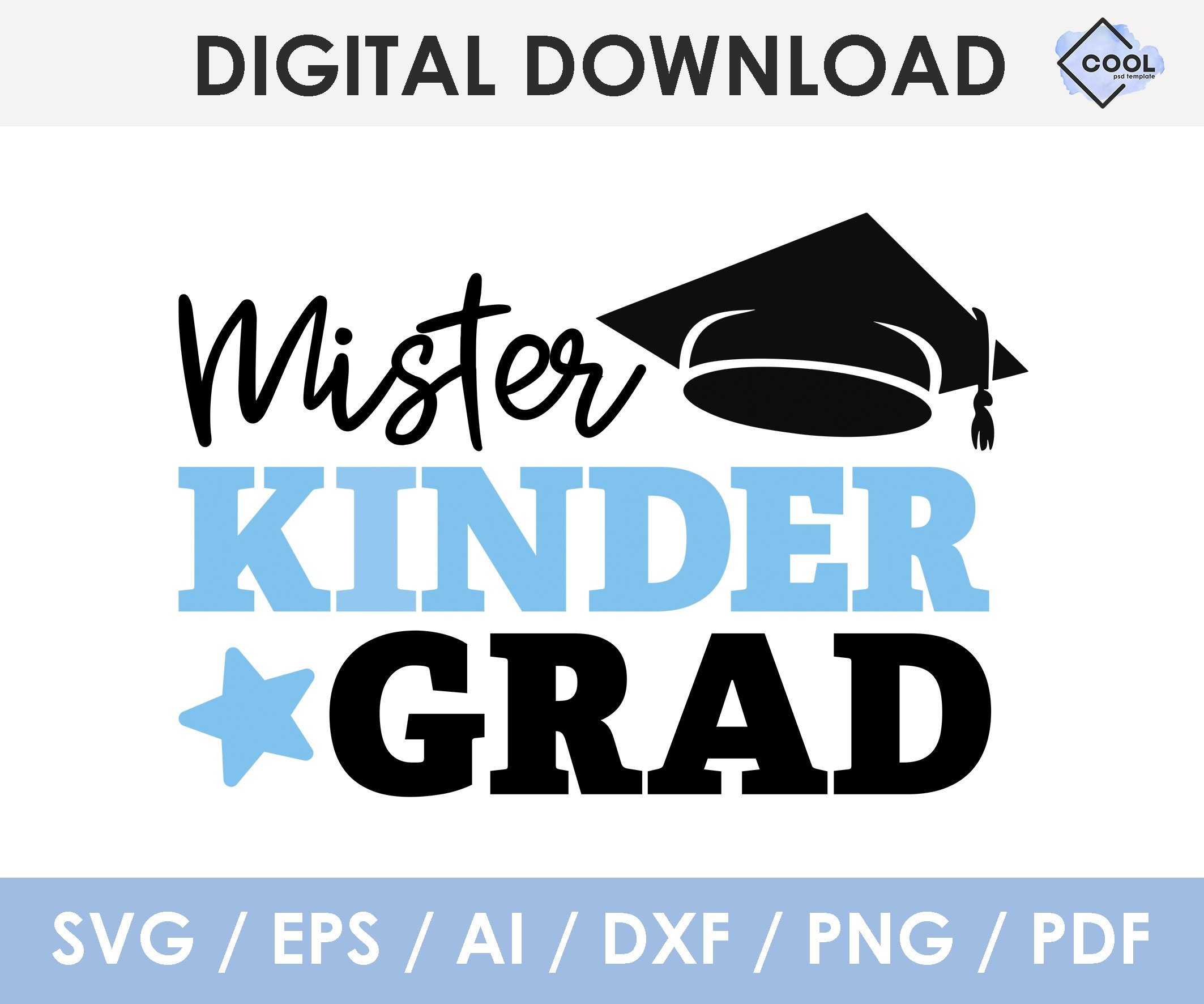 Kindergarten Graduation Svg Bundle Mister Kinder Grad Svg | Etsy