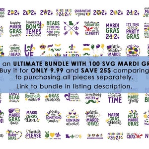 Mardi Gras Svg, Bundle, Mardi Gras Png, Printable Vector Clip Art, Fat ...