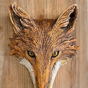 Fox Wall Hanging Sculpture in Ceramic - Etsy