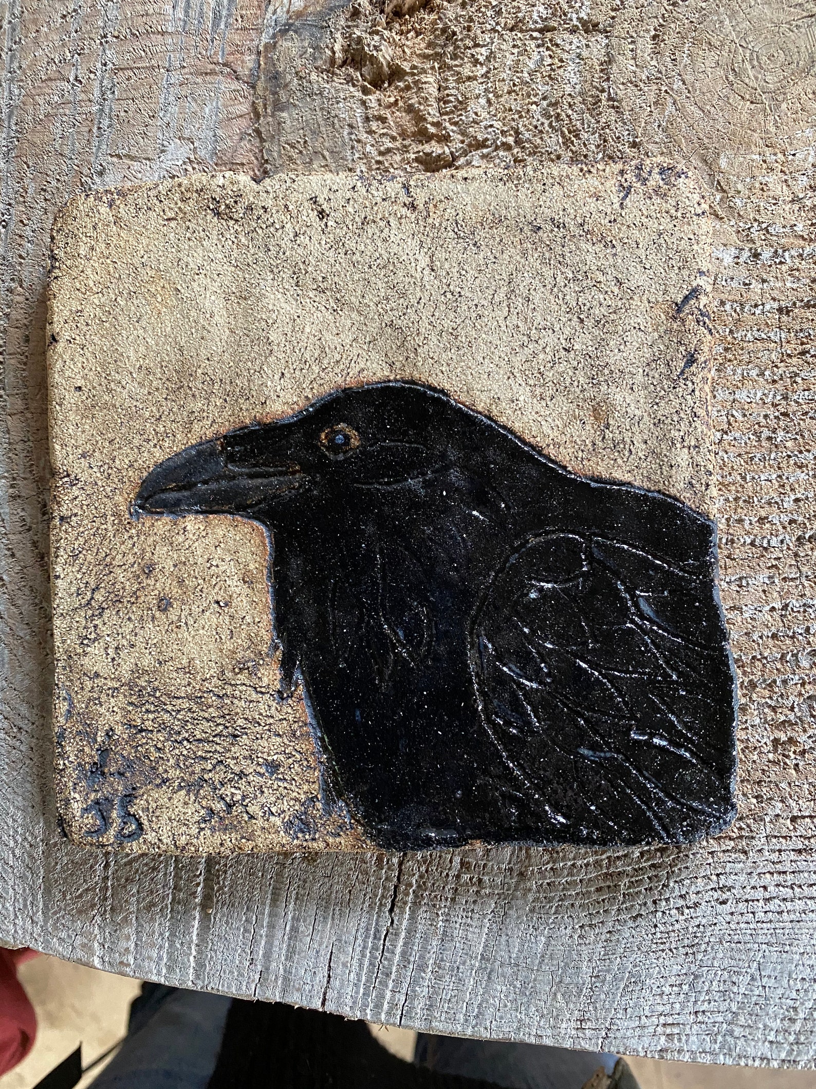 Raven Ceramic Tile | Etsy