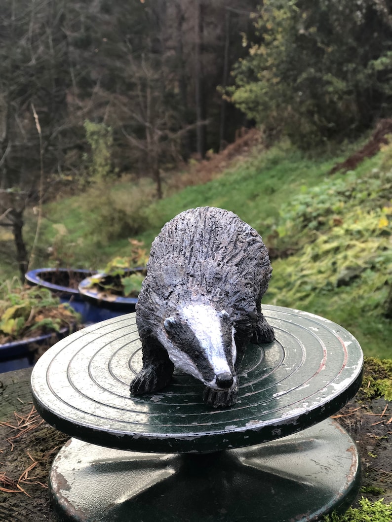 Badger Sculpture in Ceramic by Paul Szeiler - Etsy UK
