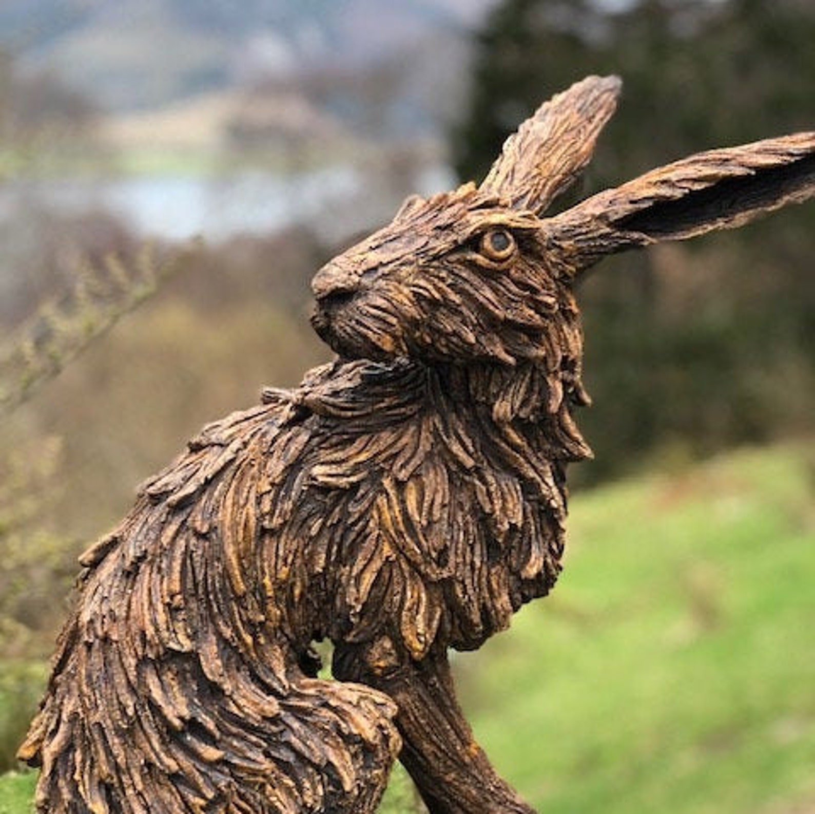 Hare Sculpture in Ceramic by Paul Szeiler | Etsy UK
