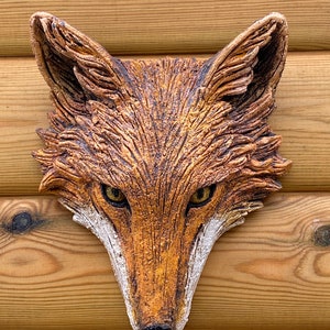 Fox Wall Hanging Sculpture in Ceramic - Etsy