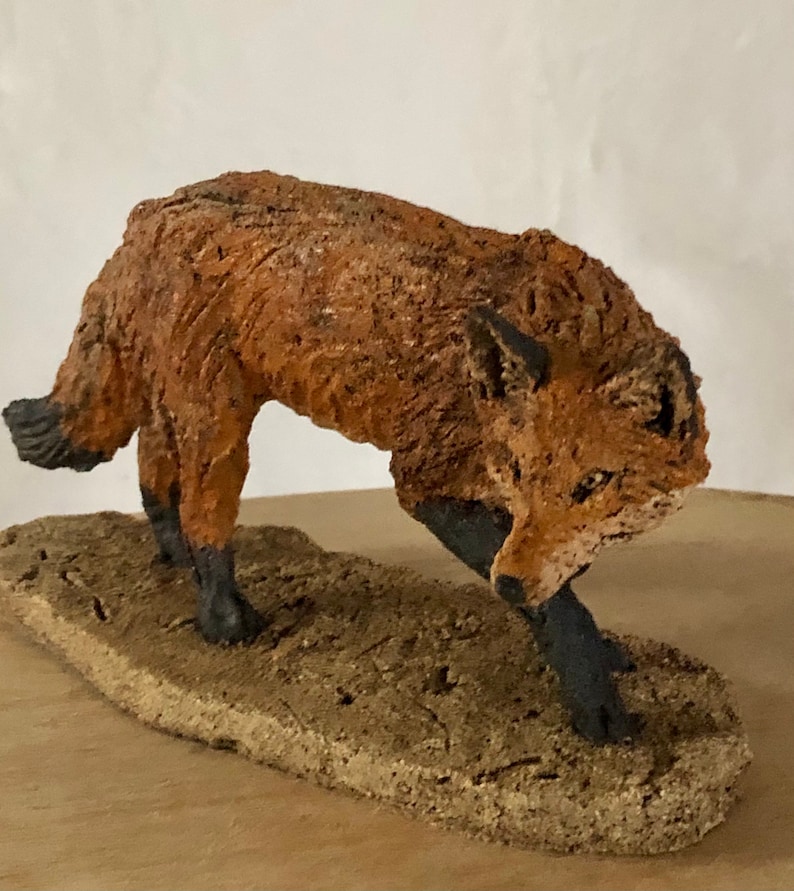 Fox Sculpture Handmade in Ceramic by Paul Szeiler - Etsy