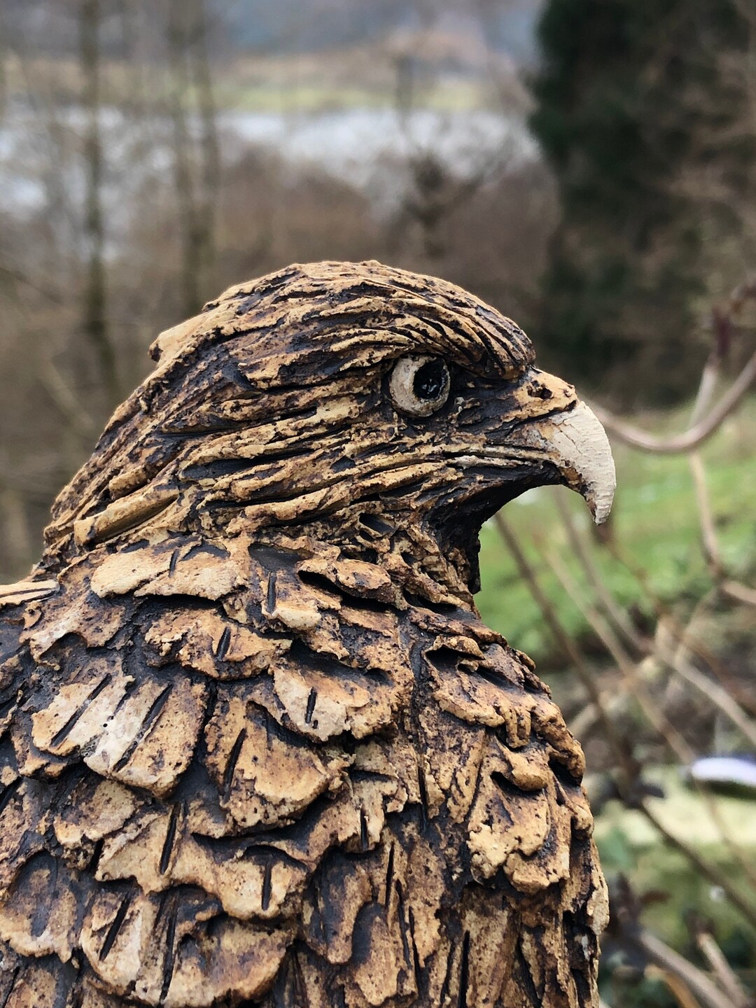 Buzzard Sculpture in Ceramic by Paul Szeiler - Etsy