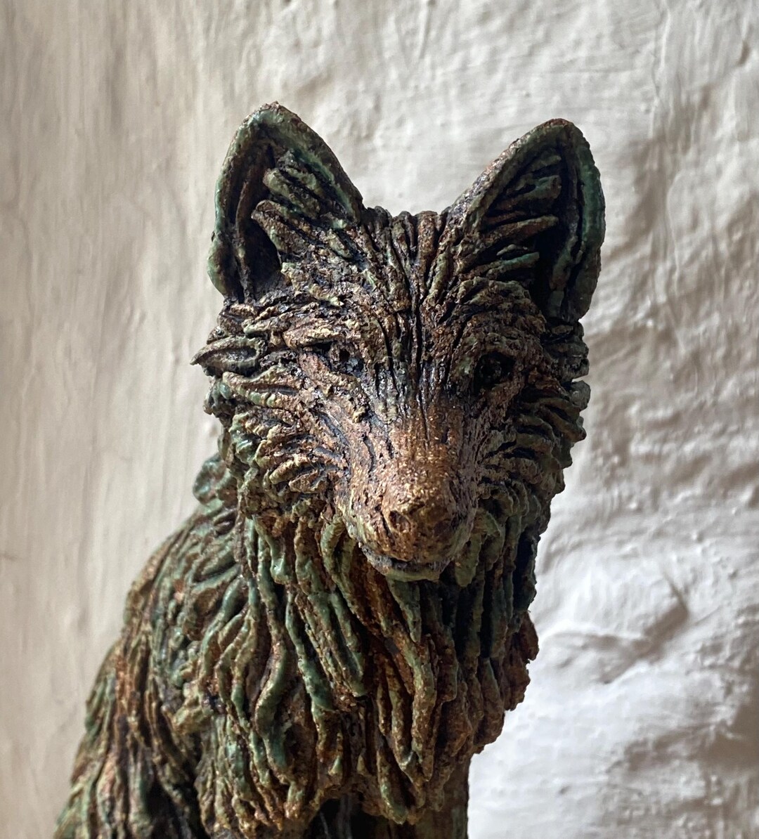 Wolf Sculpture in Ceramic by Paul Szeiler - Etsy