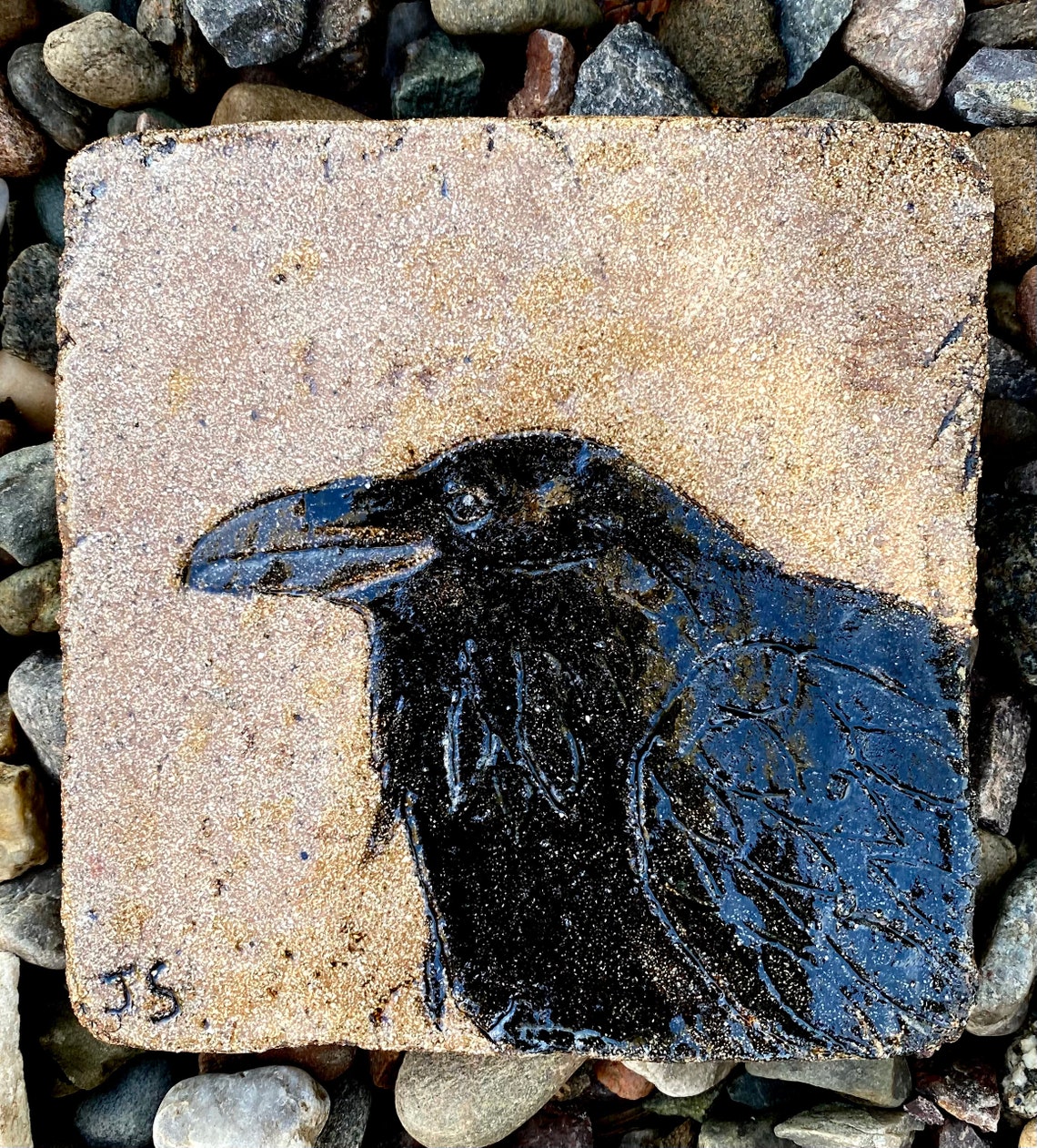 Raven Ceramic Tile | Etsy