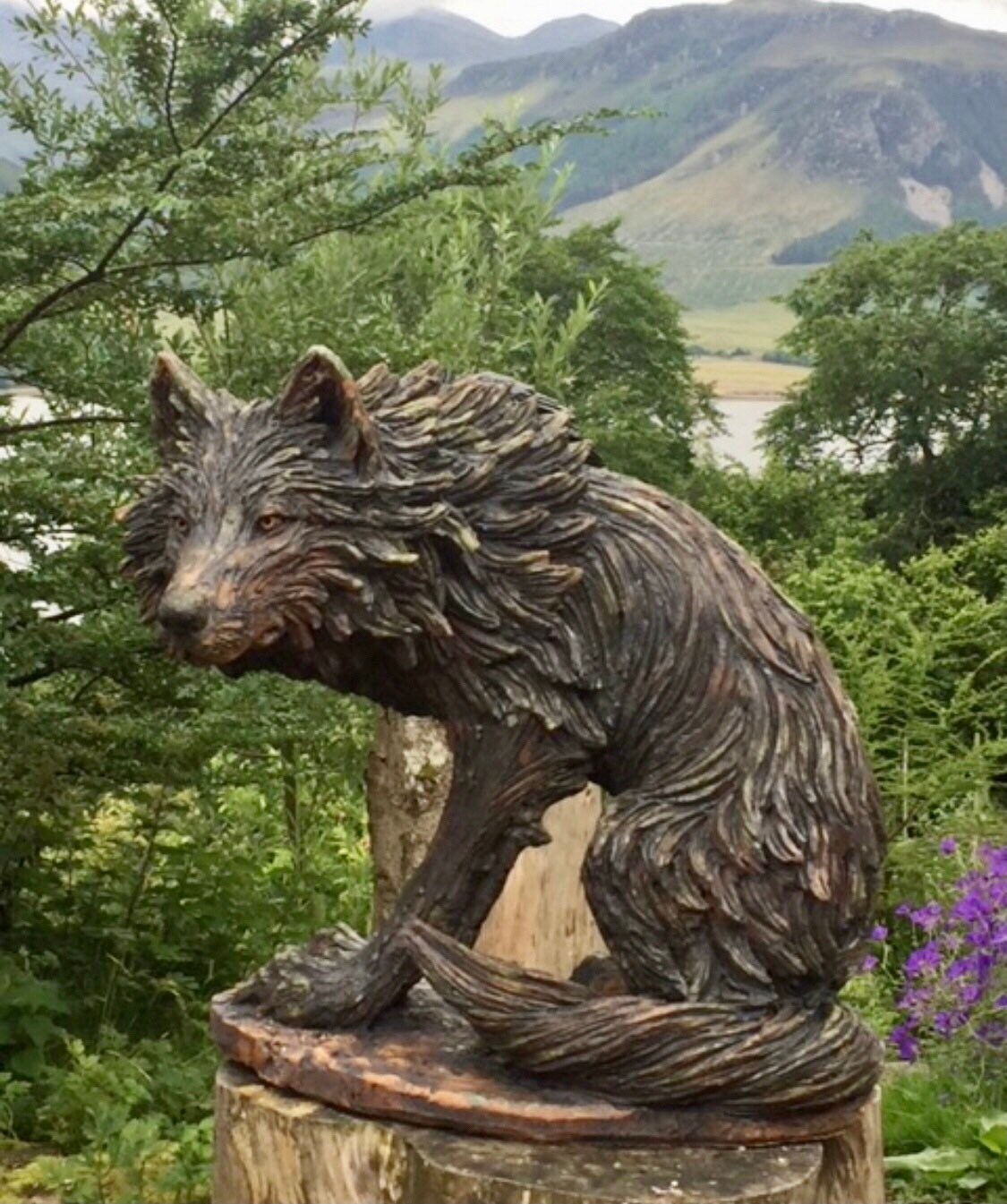 Wolf Sculpture in Ceramic by Paul Szeiler | Etsy UK