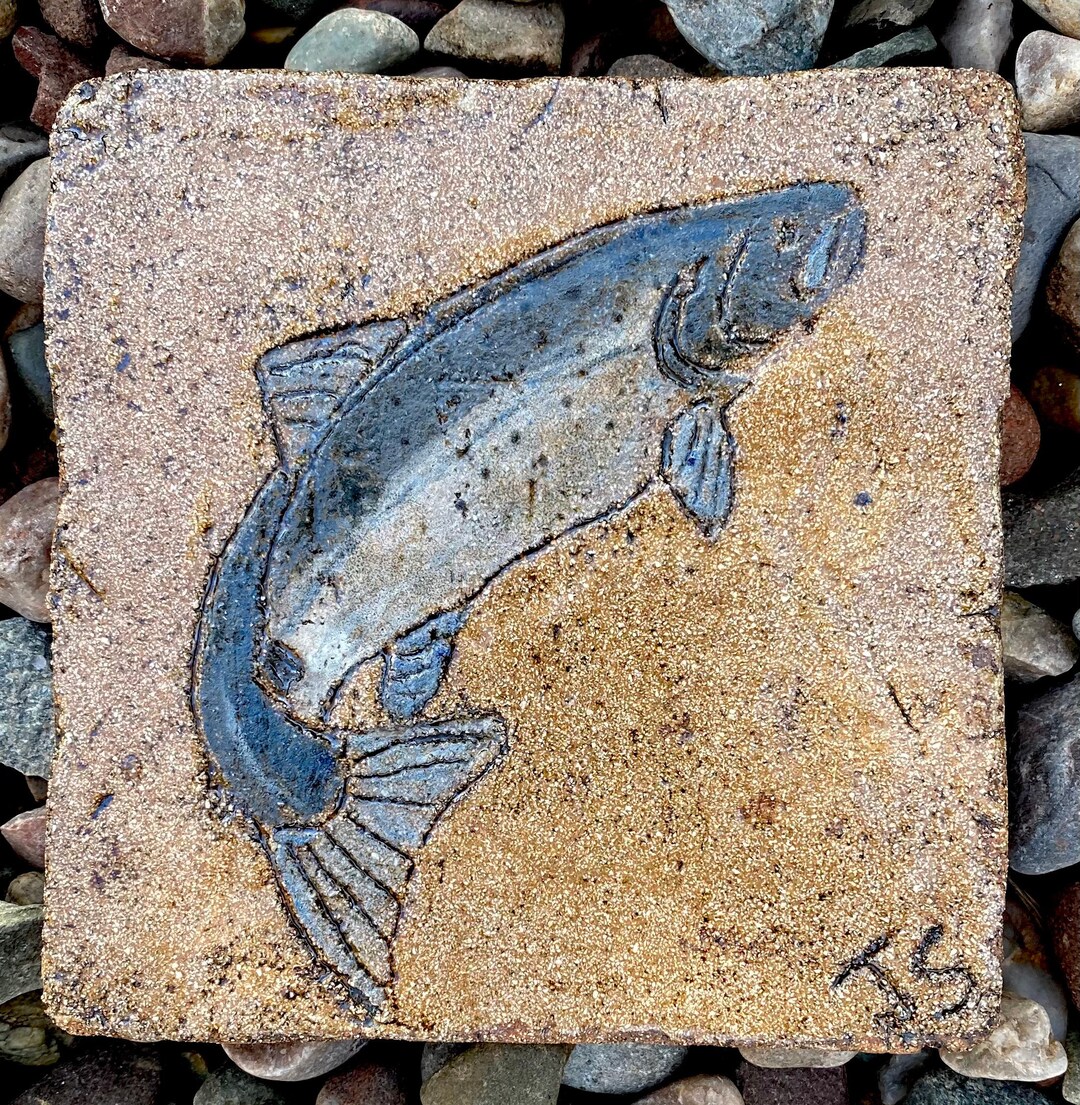 Salmon Tile - Etsy UK