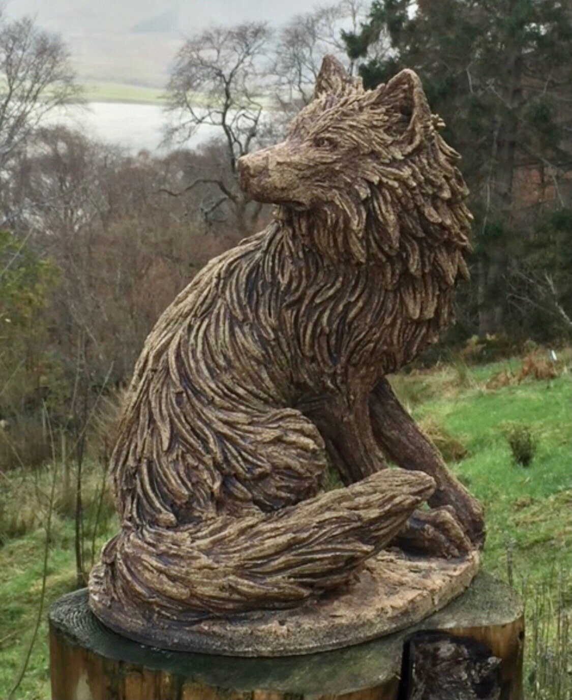 Wolf Sculpture in Ceramic by Paul Szeiler | Etsy UK