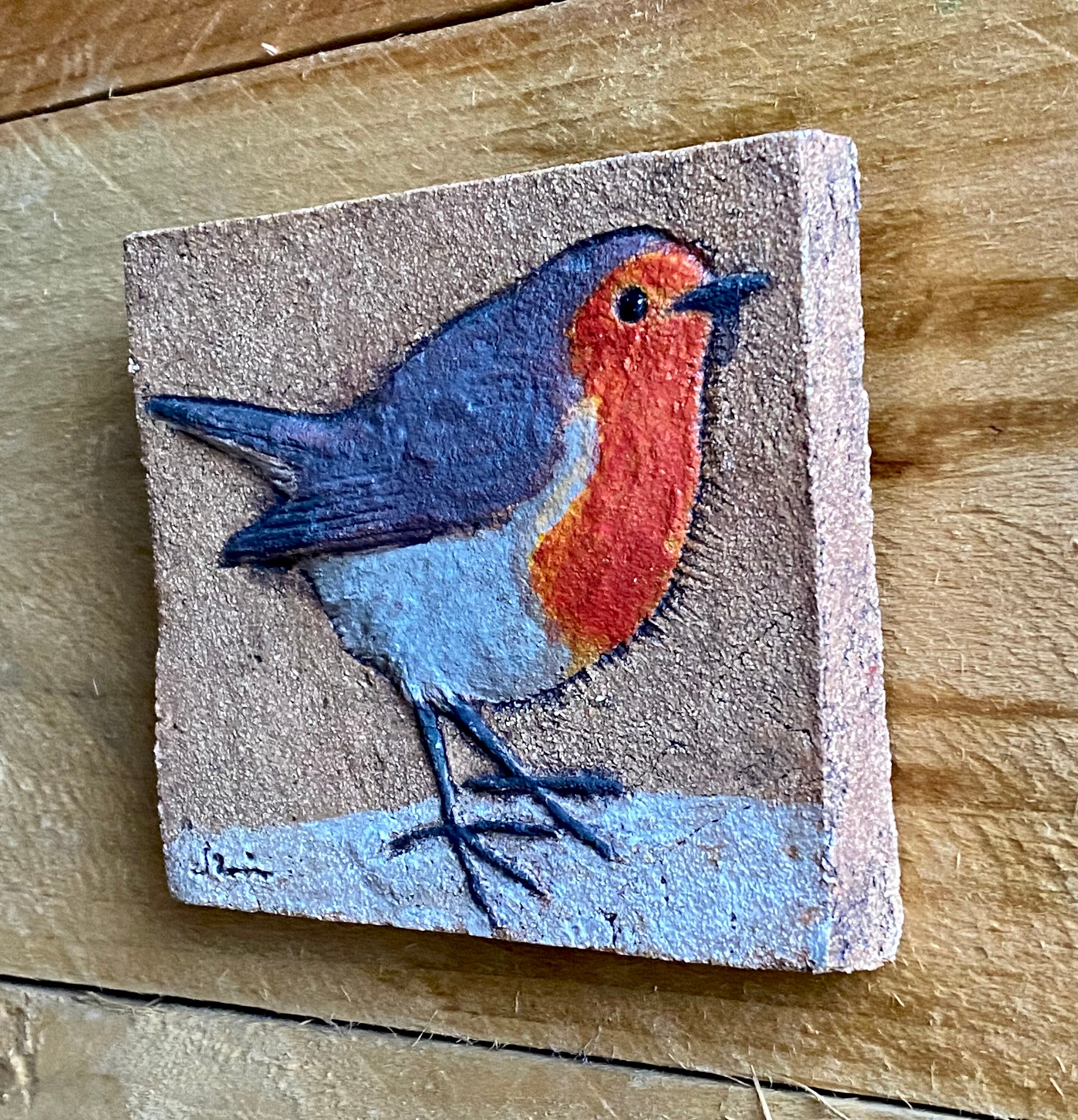 Robin Tile / Wall Plaque in Stoneware Ceramic - Etsy