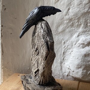 Raven on a Standing Stone Sculpture - Etsy
