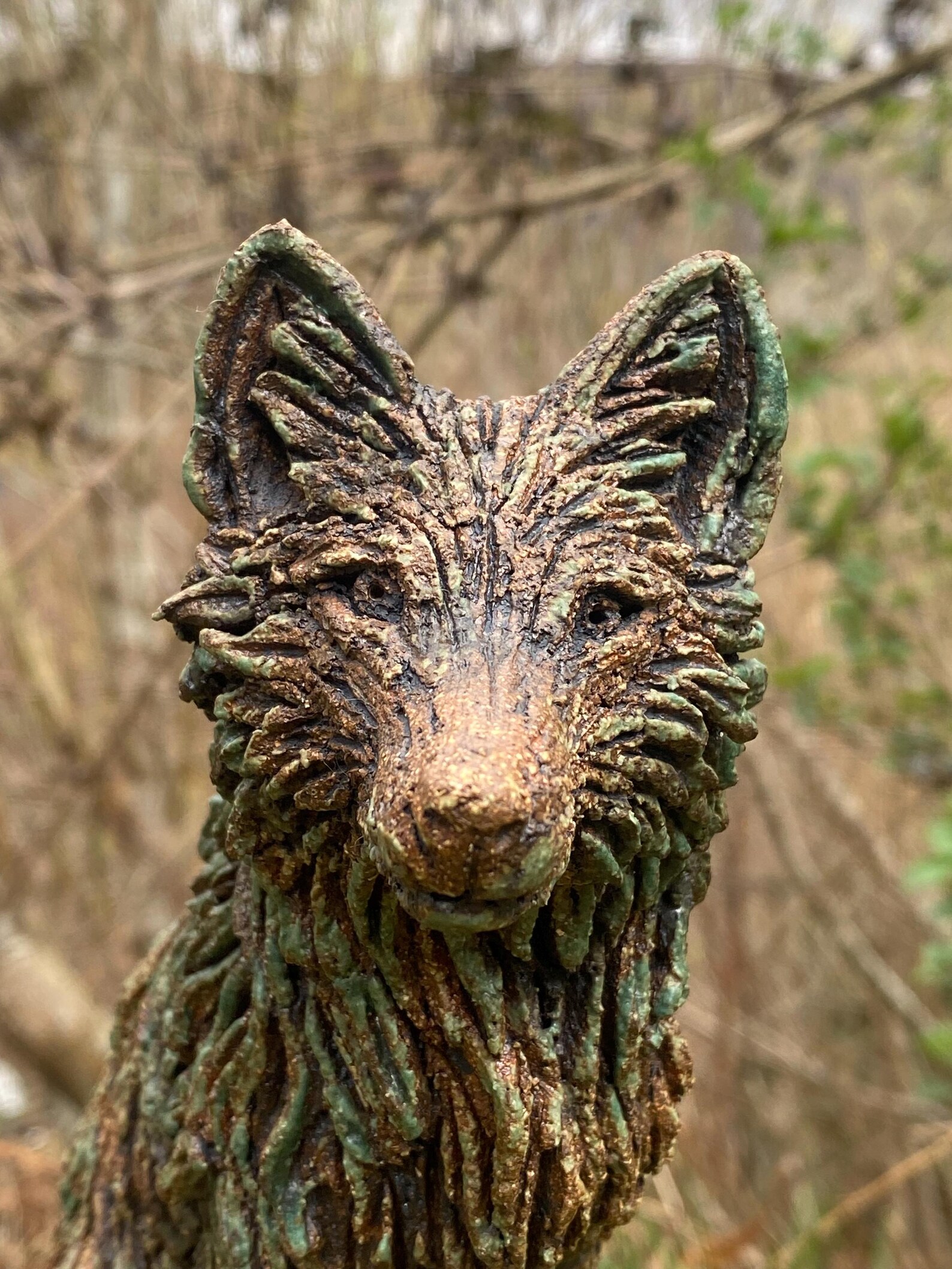 Wolf Sculpture in Ceramic by Paul Szeiler - Etsy