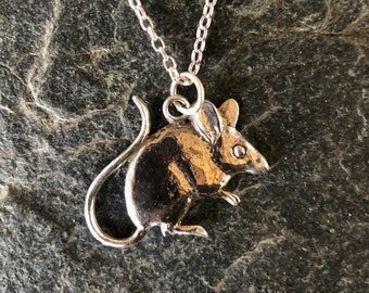 Handmade Computer Mouse Pendant Necklace in Pewter Gamer - Etsy