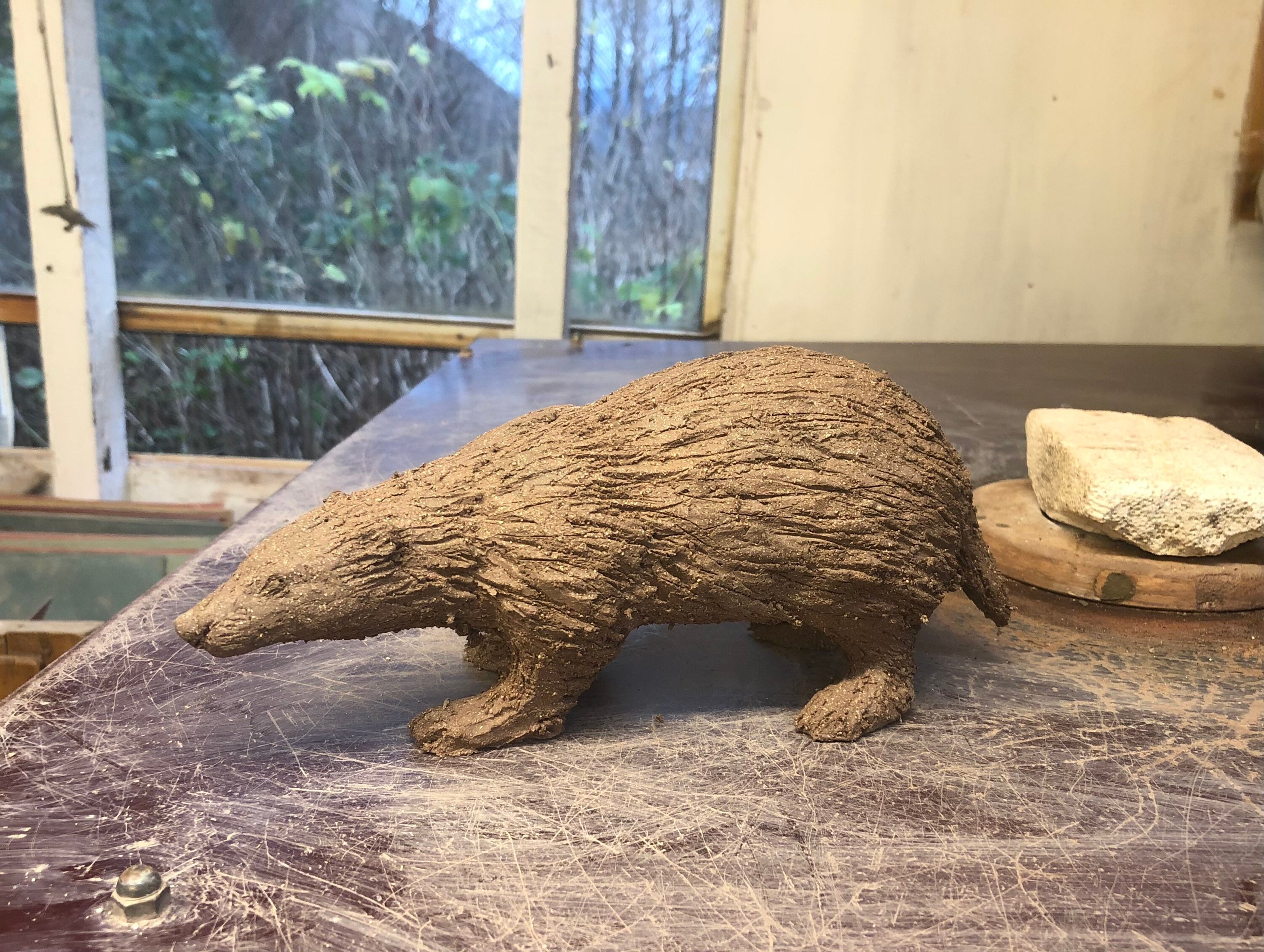 Badger Sculpture in Ceramic by Paul Szeiler - Etsy UK