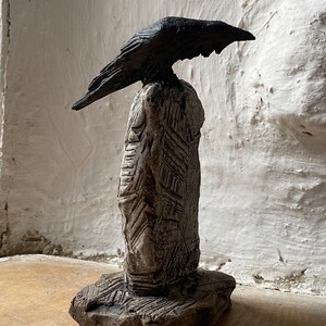 Raven on a Standing Stone Sculpture - Etsy