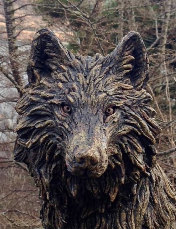 Wolf Sculpture in Ceramic by Paul Szeiler - Etsy