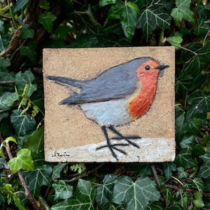 Robin Tile / Wall Plaque in Stoneware Ceramic - Etsy