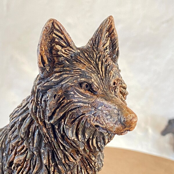 Wolf Sculpture - Etsy