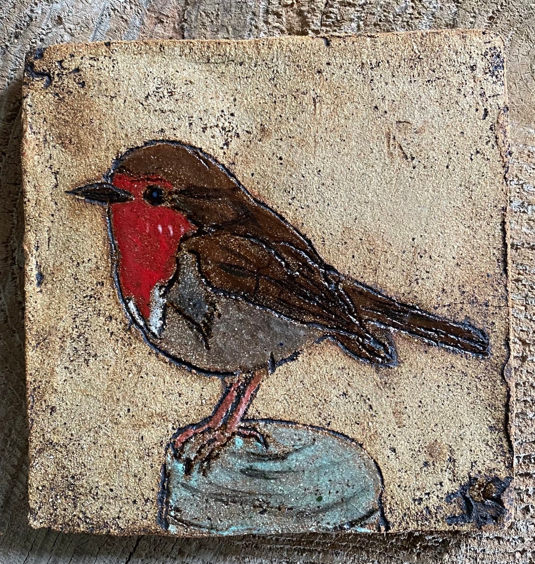 Robin Hand Painted Ceramic Tile - Etsy