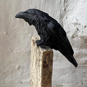 Raven on a Standing Stone Sculpture - Etsy
