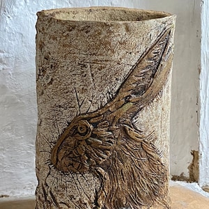 Hare Vase in Stoneware Ceramic by Paul Szeiler. - Etsy