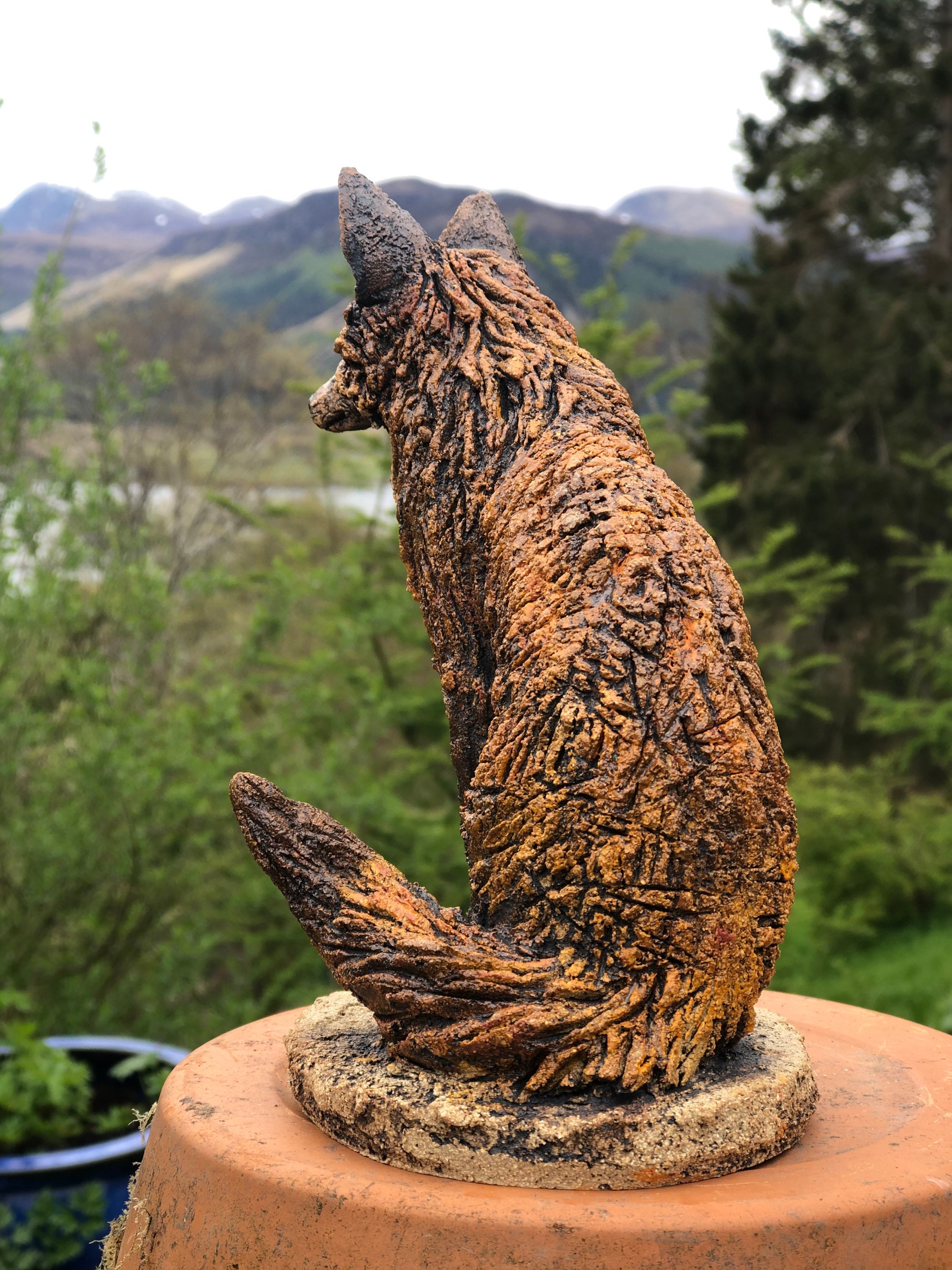 Fox Sculpture in Ceramic by Paul Szeiler - Etsy