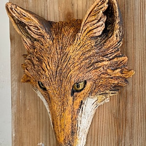 Fox Wall Hanging Sculpture in Ceramic - Etsy