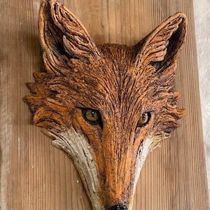Fox Wall Hanging Sculpture in Ceramic - Etsy