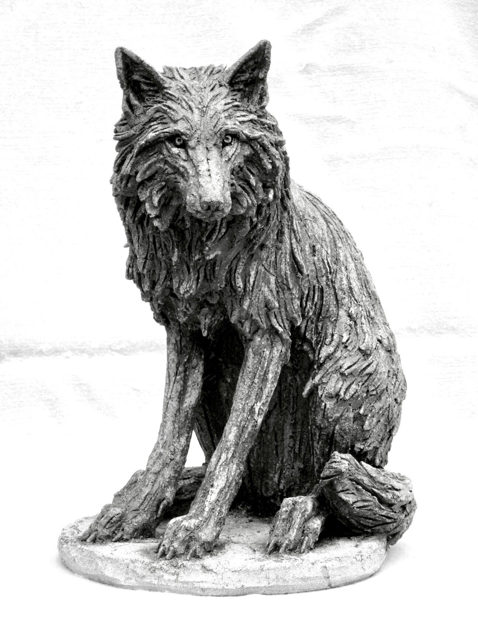 Wolf Sculpture in Ceramic by Paul Szeiler | Etsy UK