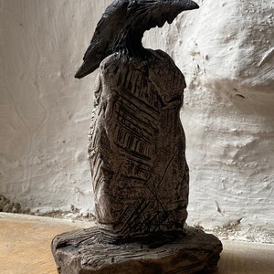 Raven on a Standing Stone Sculpture - Etsy