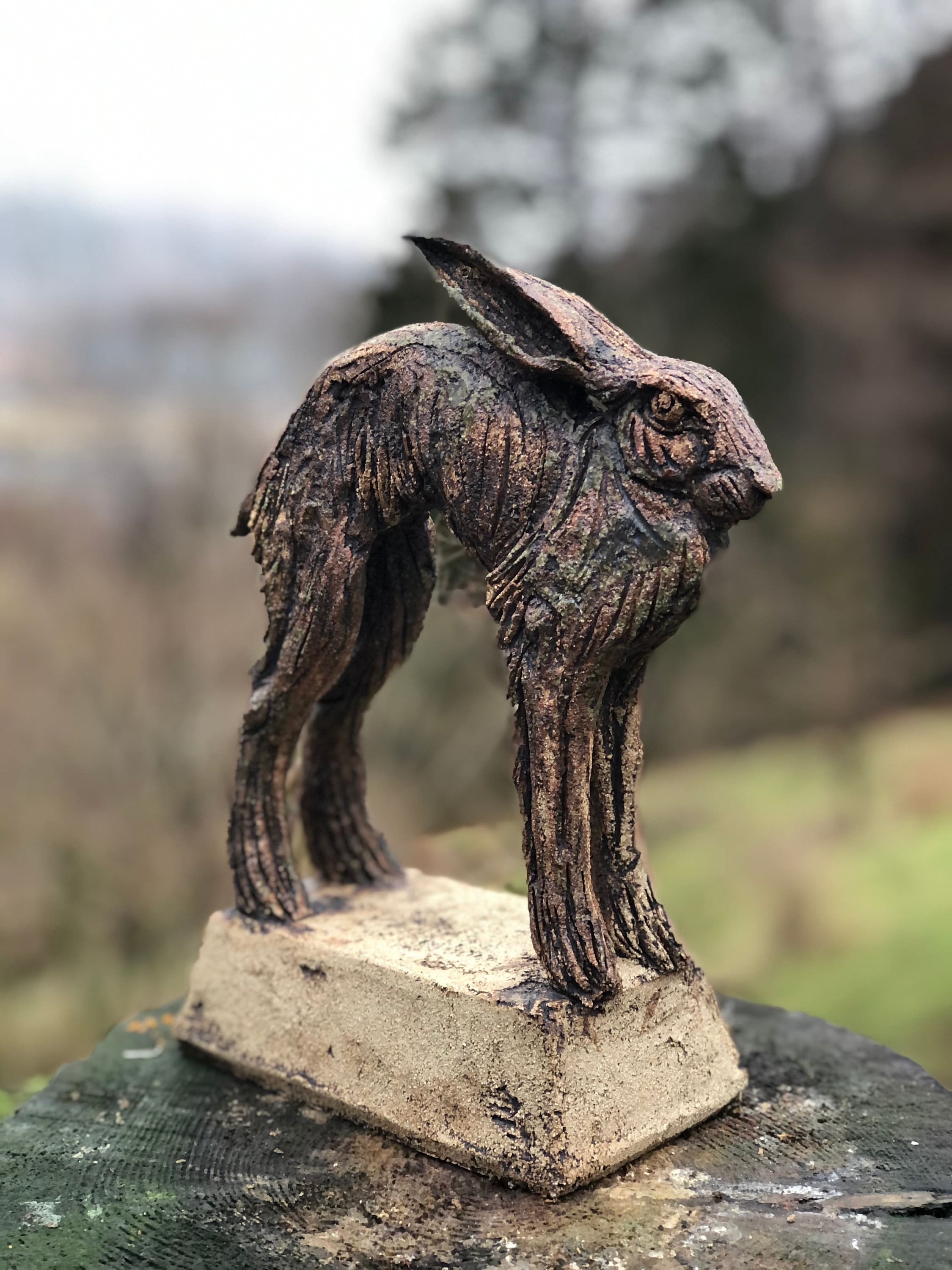 Hare Sculpture in Ceramic by Paul Szeiler - Etsy UK